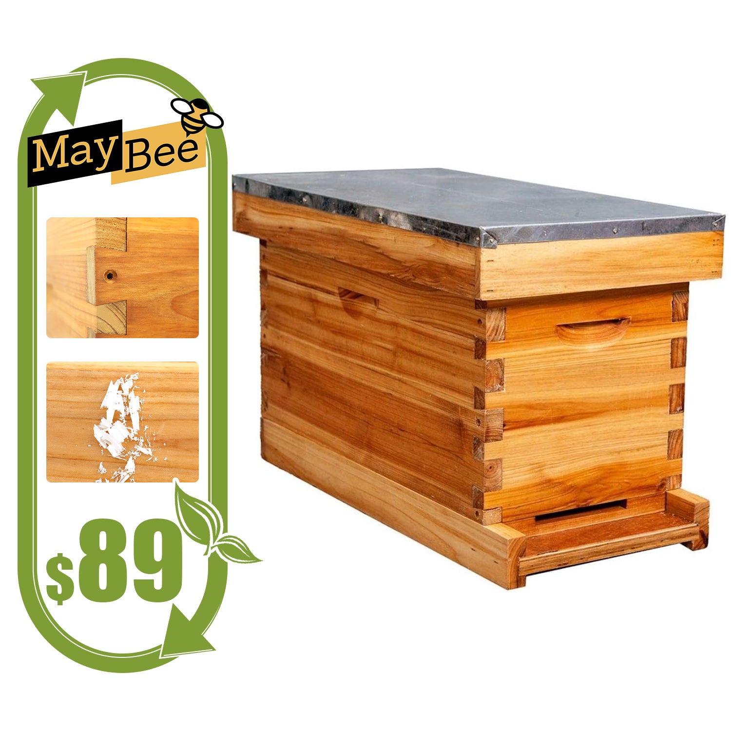 MayBee Hives 5 Frame Honey Bee Nuc Beehive Cedar Wood Beehives (No Log – Maybee Hives