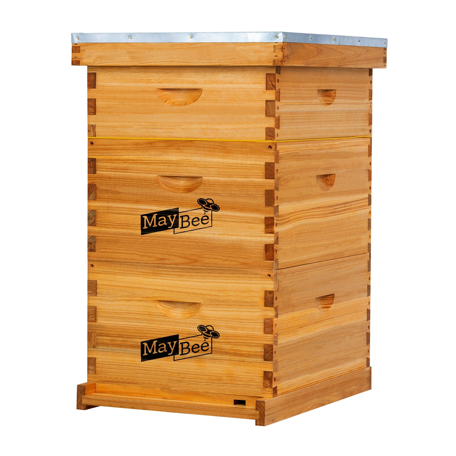 MayBee Hives 10 Frame 3 Layer Cedar Wood Beehive Include: 2 Deep Bee B ...