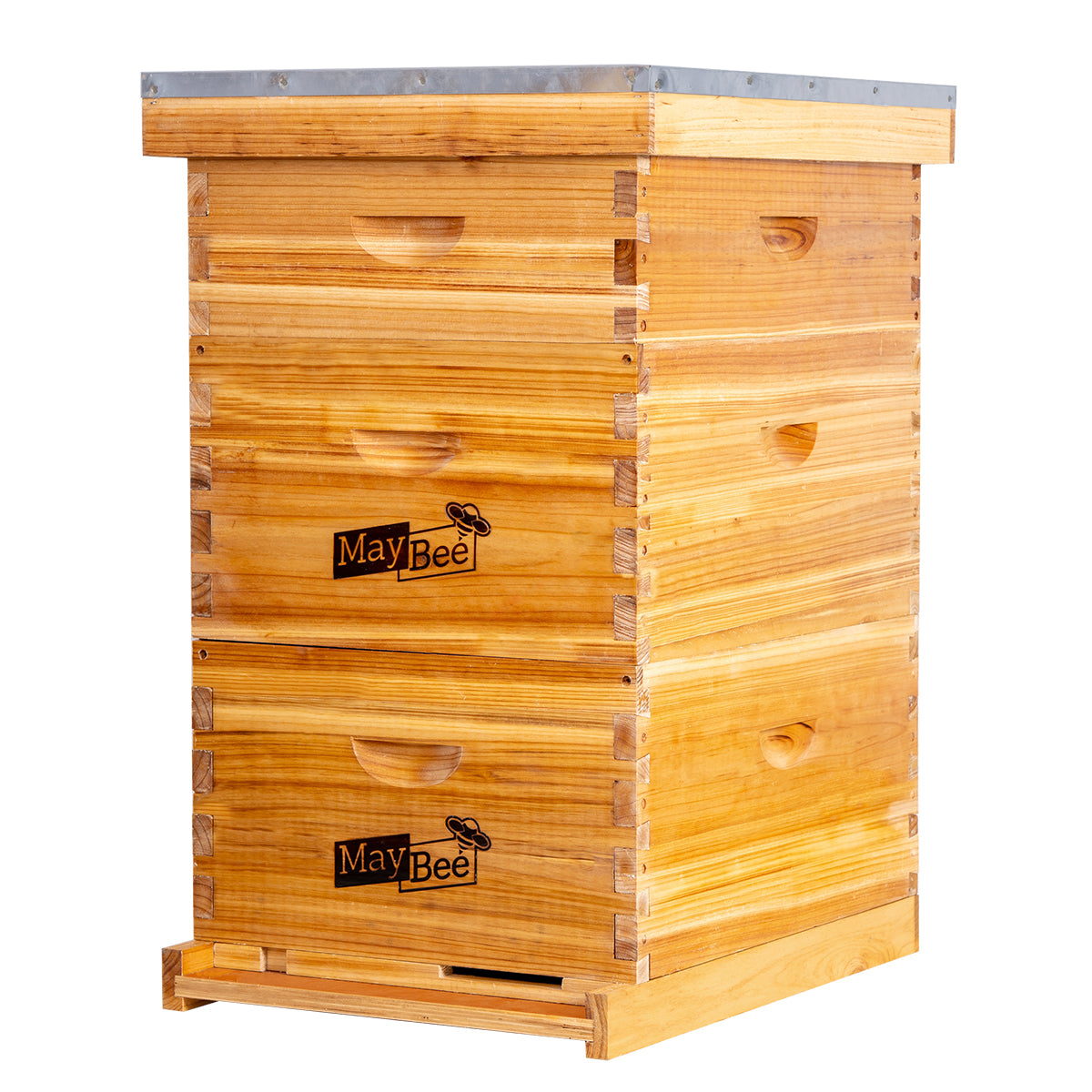 MayBee Hives 10 Frame Complete Cedar Wood Beehive Kits Include: 2 Deep ...